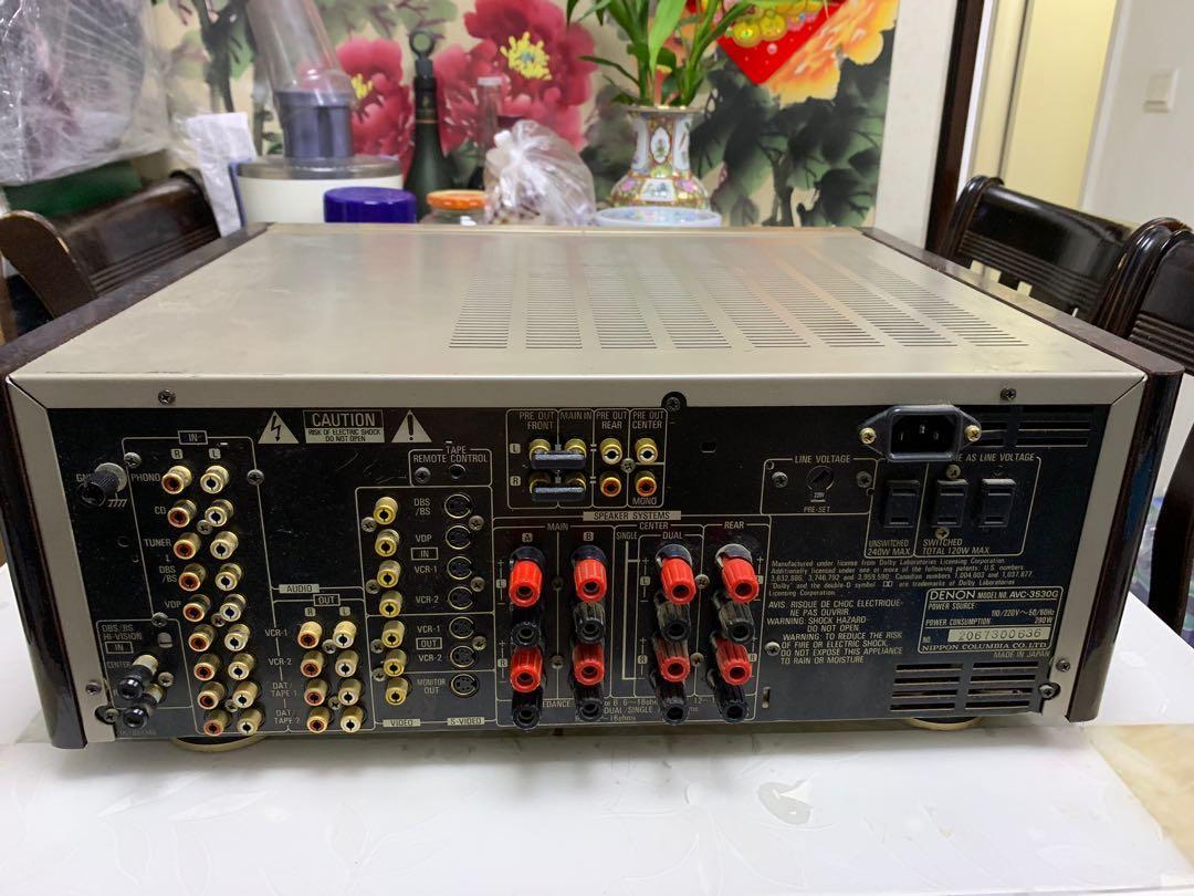 DENON AVC-3530G 天龍旗艦式純擴音機 (金色夾木) 日本原廠製造 220V電壓, 音響器材, 可攜式音響設備 - Carousell