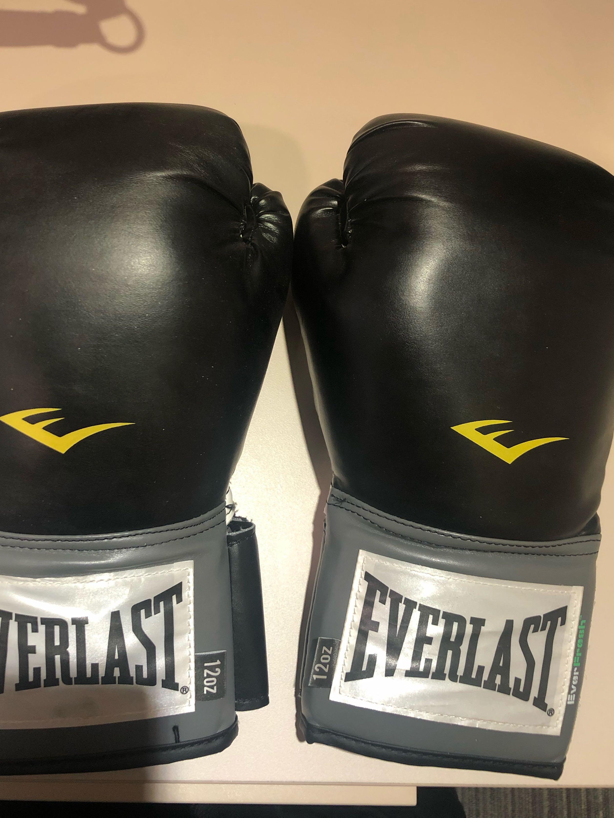 Everlast Pro Style Training Boxing Gloves (Black), Sports Equipment ...