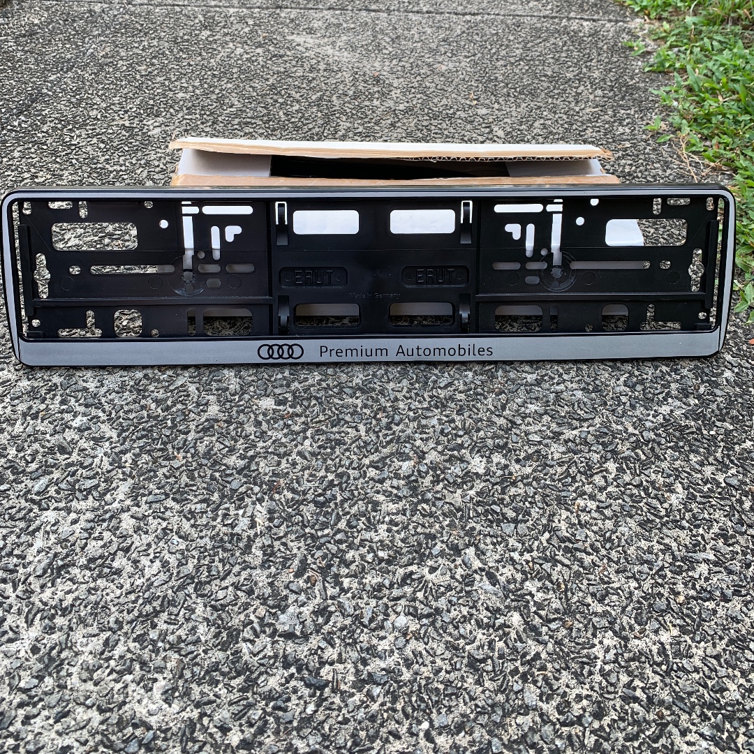 Flawless original Audi car plate holder, Car Accessories, Accessories ...