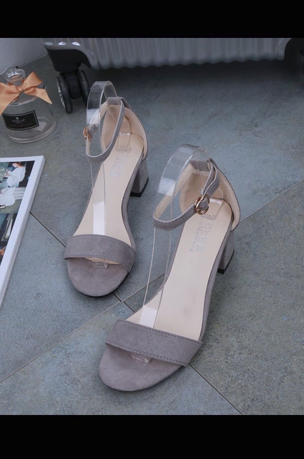 Gray Heels, Women's Fashion, Footwear, Heels on Carousell