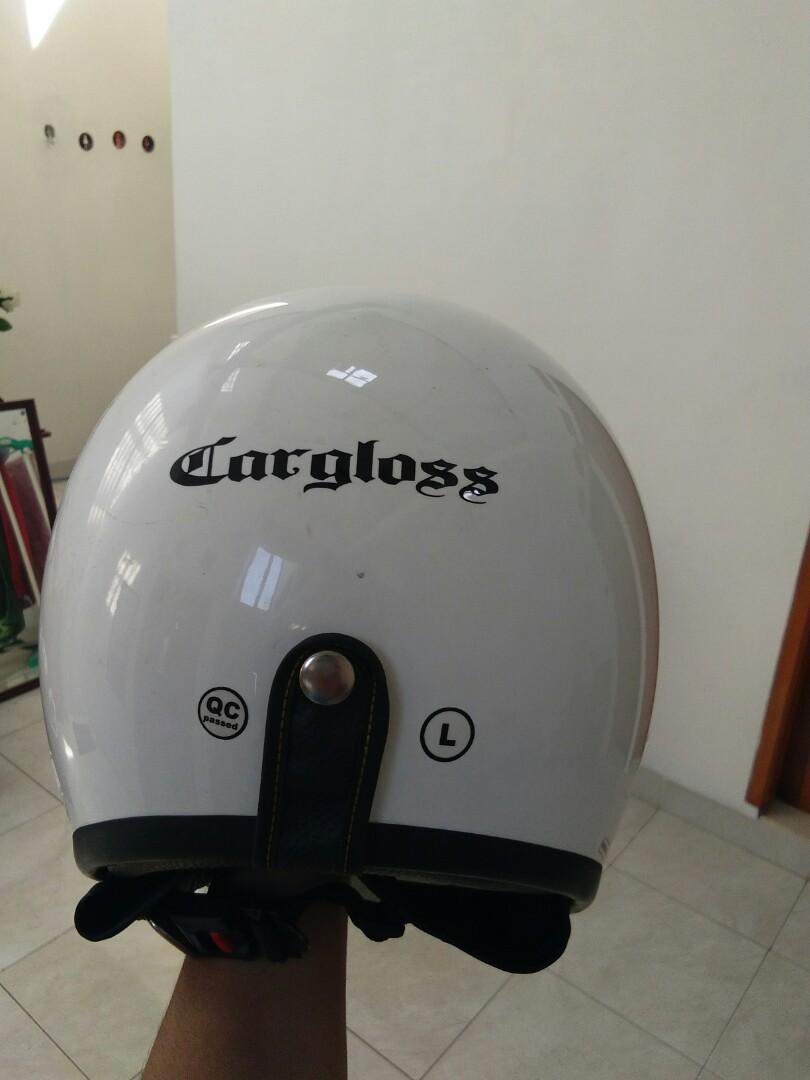 Helm Cargloss Putih White Bogo bukan JPN, Motor di Carousell