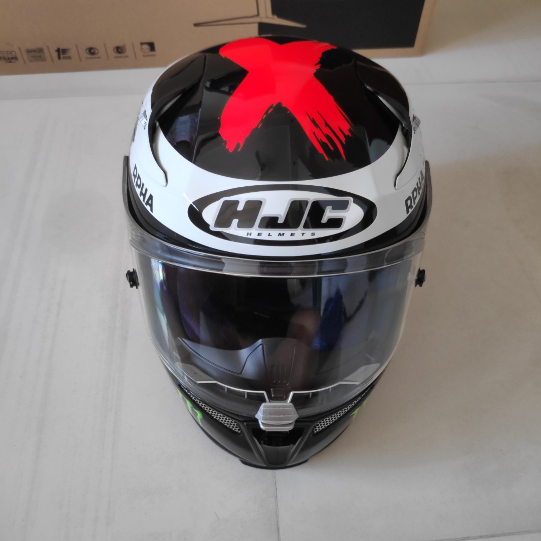 HJC RPHA 10 Plus Lorenzo 3, Motorcycles, Motorcycle Apparel on Carousell