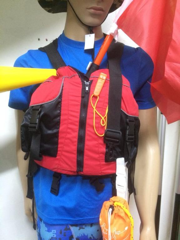 LIFE JACKET KAYAK / JAKET KESELAMATAN, Sports Equipment, Hiking ...