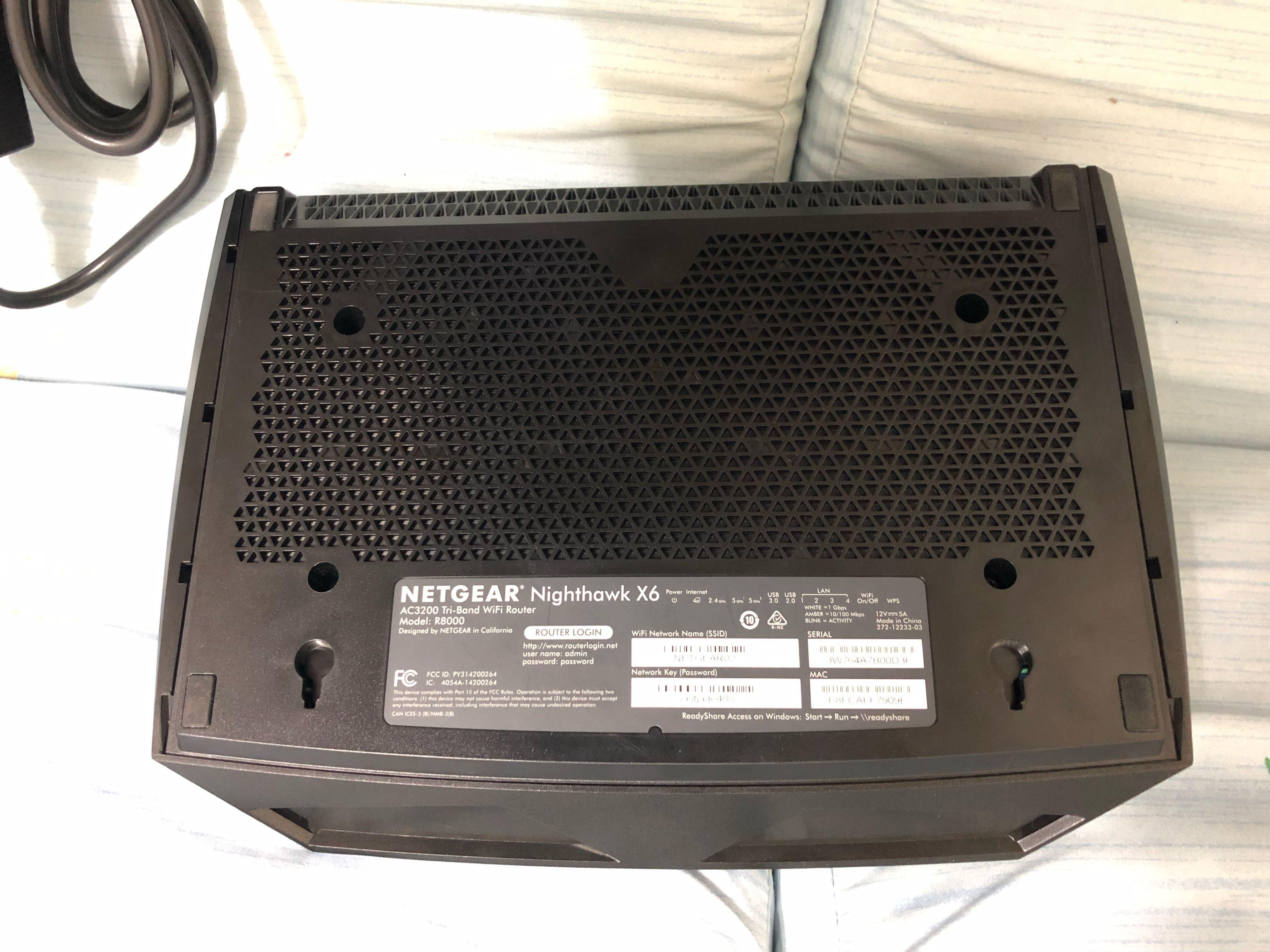 Netgear X6 R8000 AC3200 Tri-band Router, Computers & Tech, Parts ...