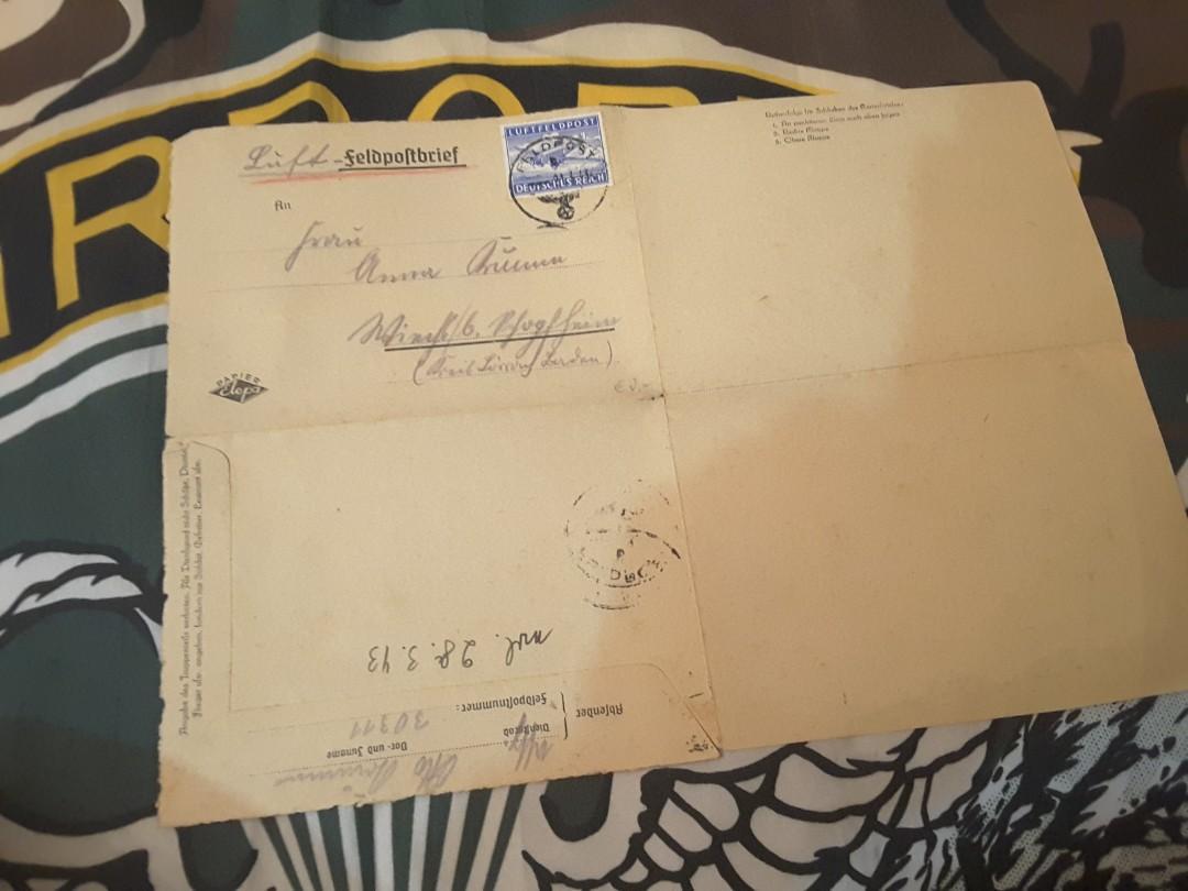 ORIGINAL WW2 NAZI GERMAN HANDWRITING LETTER/STAMP, Hobbies & Toys ...