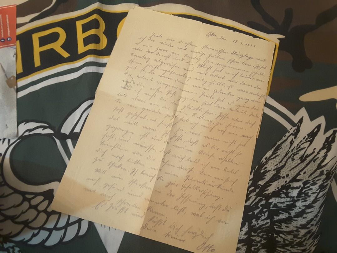 ORIGINAL WW2 NAZI GERMAN HANDWRITING LETTER/STAMP, Hobbies & Toys ...