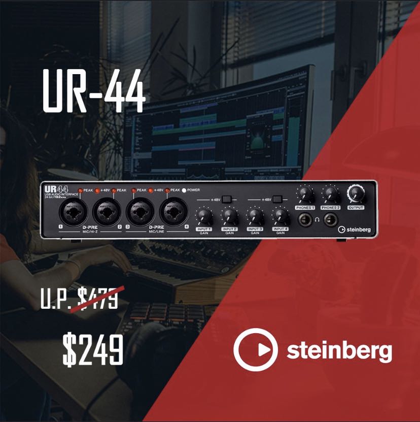 Steinberg UR44 Audio Interface, Hobbies & Toys, Music & Media, Musical Instruments on Carousell