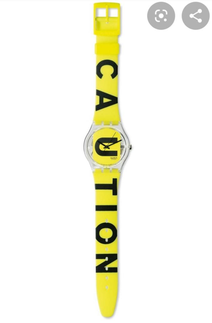 Swatch Maxi Clock MGK224 "Caution", Hobbies & Toys, Memorabilia ...