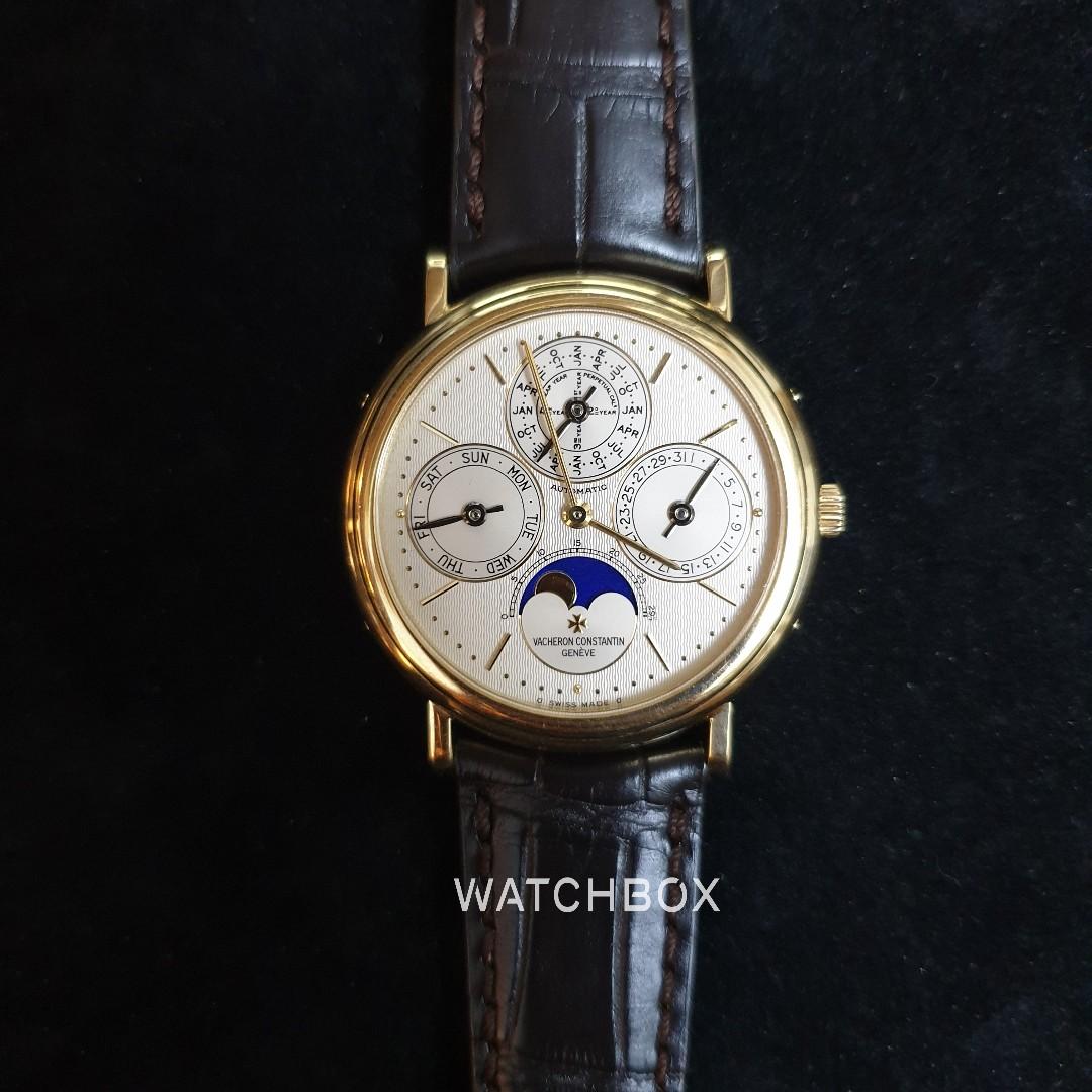 Vacheron Constantin Perpetual Calendar YG Auto 36mm Silver Index Dial ...
