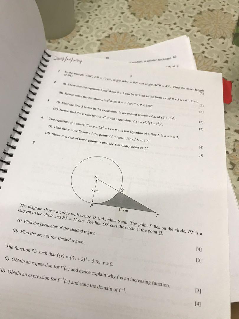 AS LEVEL Mathematics past year papers 2002-2018 (clean), Hobbies & Toys ...