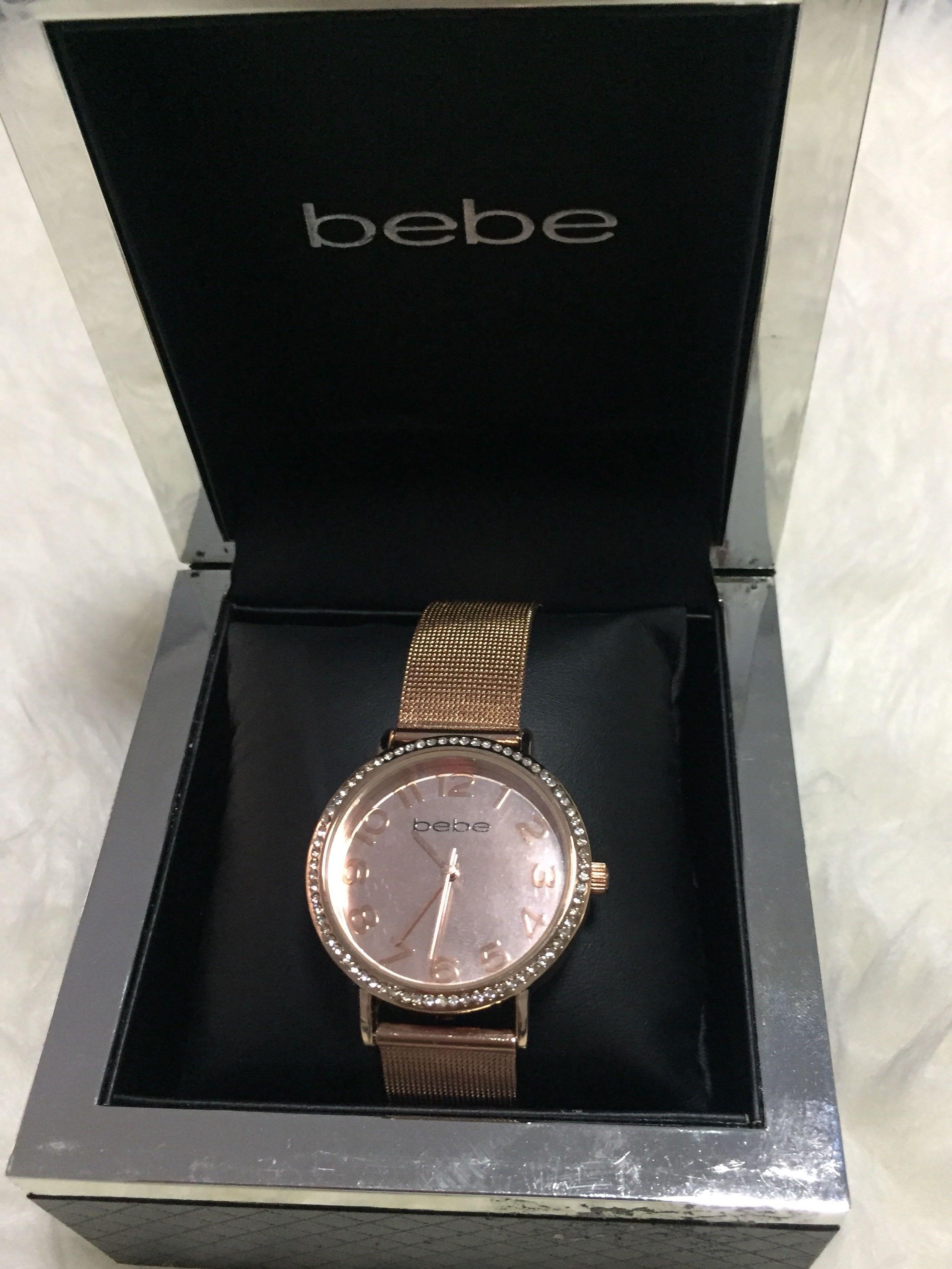 Bebe rose gold mesh watch, Women's Fashion, Watches & Accessories ...