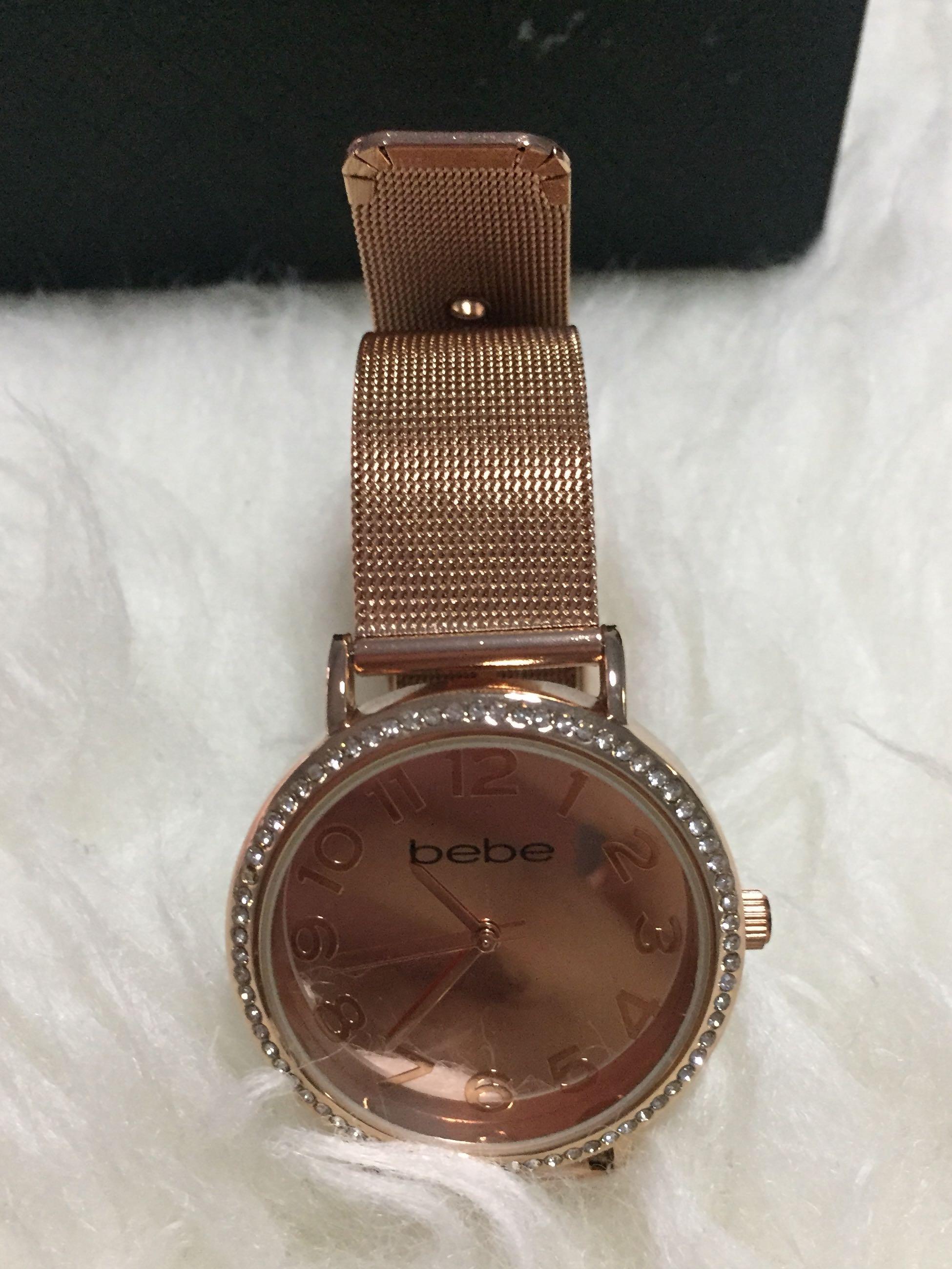 Bebe rose gold mesh watch, Women's Fashion, Watches & Accessories ...