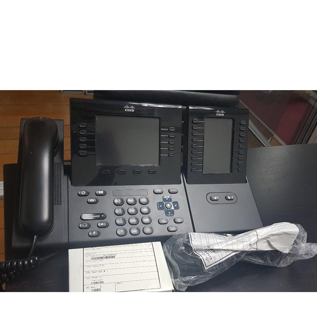 CISCO 8961 IP HANDSET with Extension Expansion Module and Power (4 ...