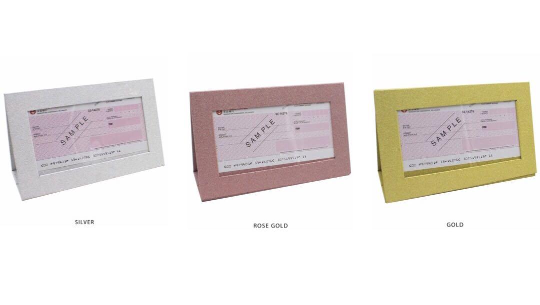 Dulang Hantaran: Glittered Cheque Frame, Hobbies & Toys, Stationery ...