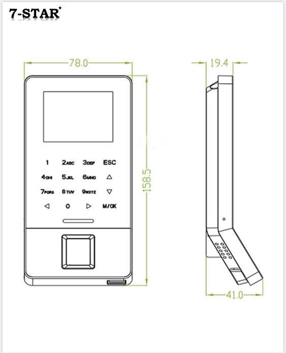 F22/F28 ZKT Ultra-Slim Fingerprint Time Attendance & Access Card ...