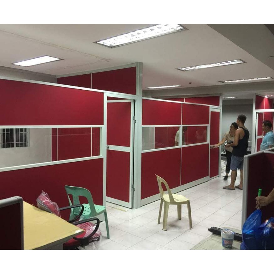 floor to Ceiling Partition ( Fabric with Glass ), Furniture & Home ...