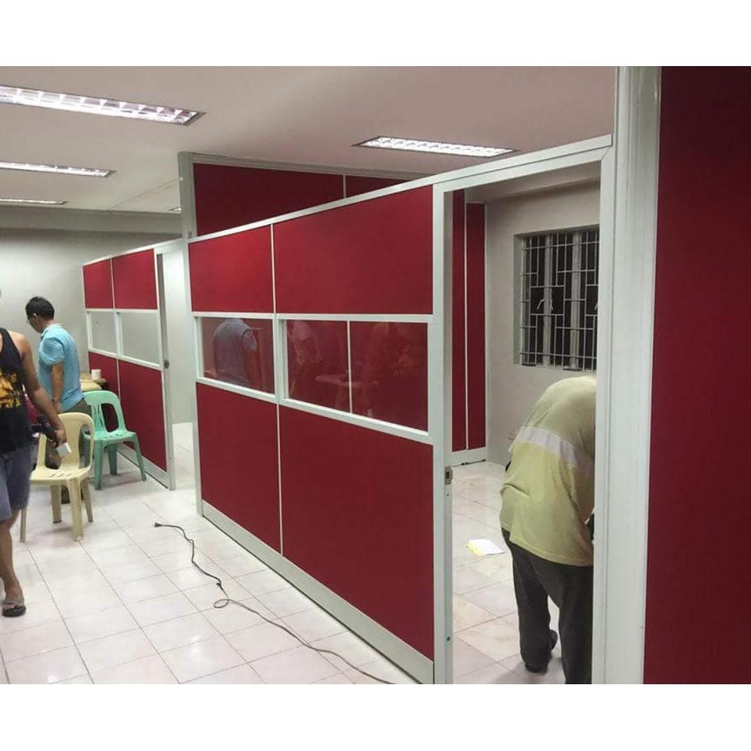 floor to Ceiling Partition ( Fabric with Glass ), Furniture & Home ...