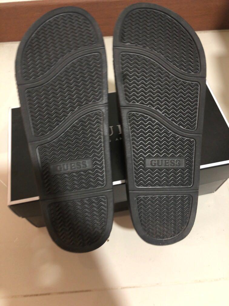 GUESS SLIDES, Men's Fashion, Footwear, Flipflops and Slides on Carousell