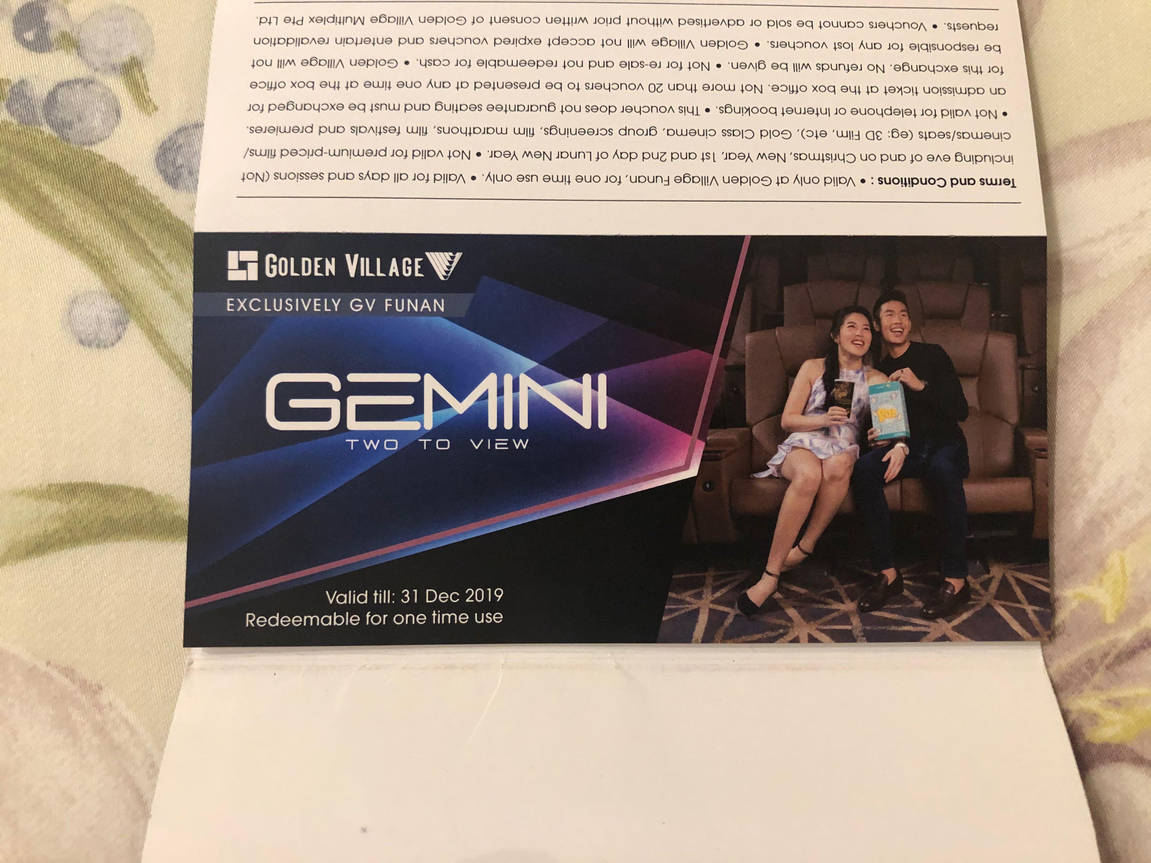 GV Funan Voucher Pack, Tickets & Vouchers, Vouchers on Carousell