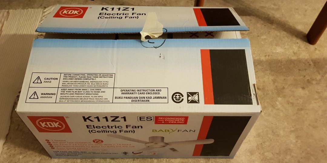 KDK Ceiling Fan, Furniture & Home Living, Lighting & Fans, Fans on ...