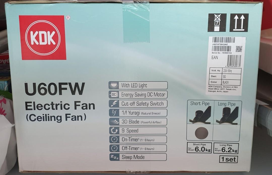 KDK ceiling fan with light, Furniture & Home Living, Lighting & Fans ...