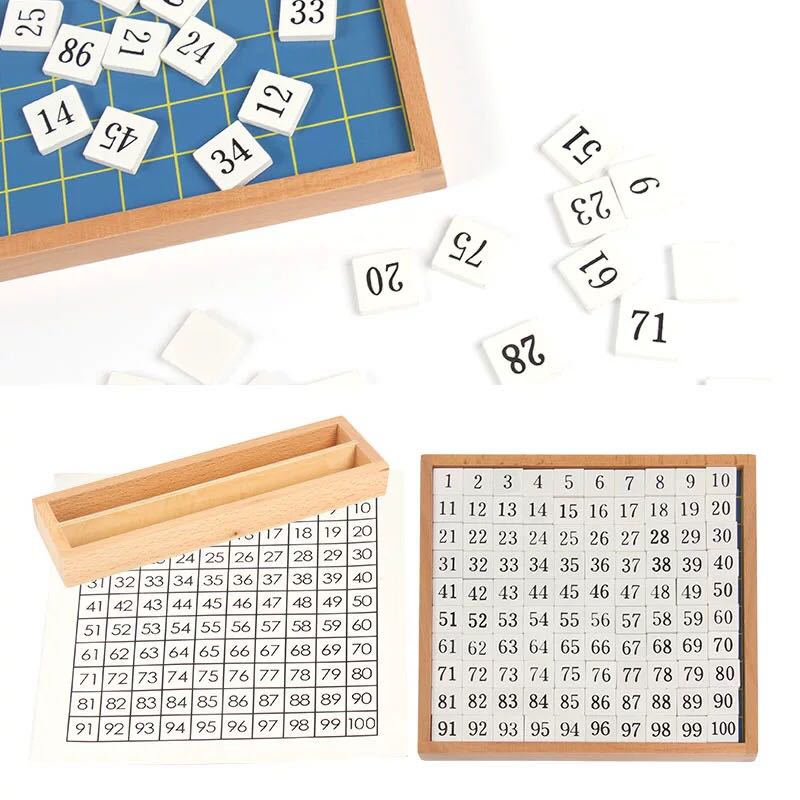 Montessori 100 board, Babies & Kids, Toys & Walkers on Carousell