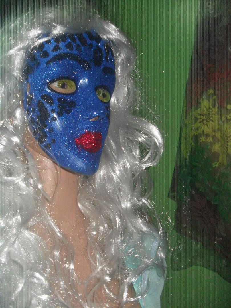 Mystique costume X-Men mask and wig, Women's Fashion, Watches ...