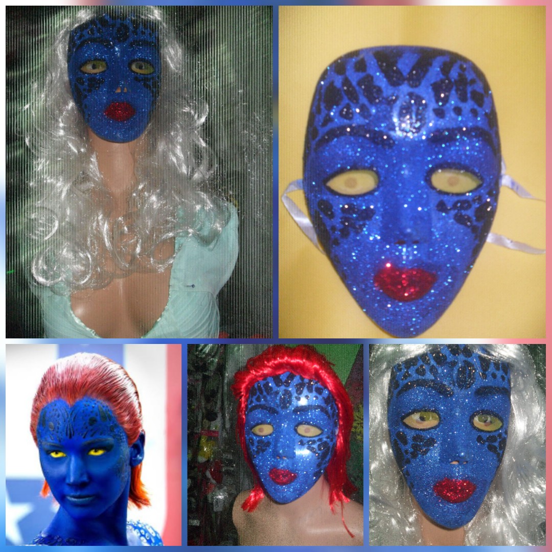 Mystique costume X-Men mask and wig, Women's Fashion, Watches ...