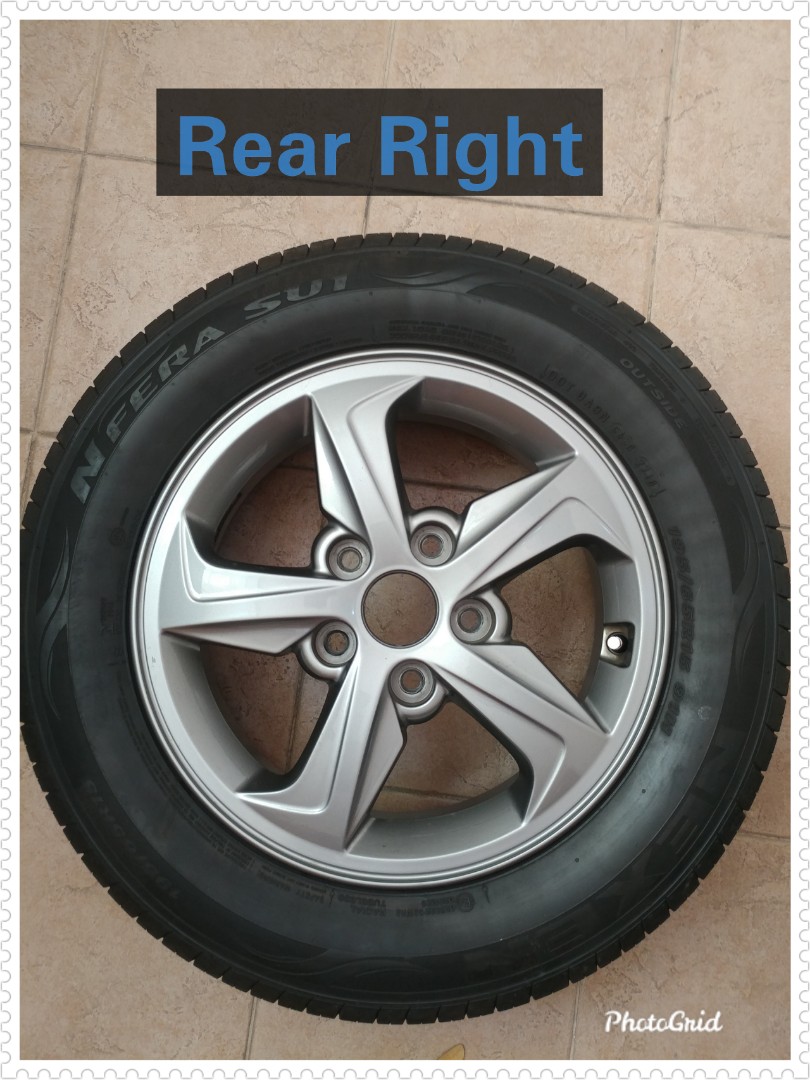 Pre Owned 15" Tyres Wheel Nexan 195/65/R15 91H (2718)Sept 2018 Tyre+Rim ...