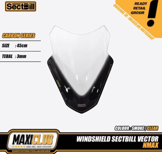 Nmax Sectbill Windshield, Motorcycles, Motorcycle Accessories on Carousell
