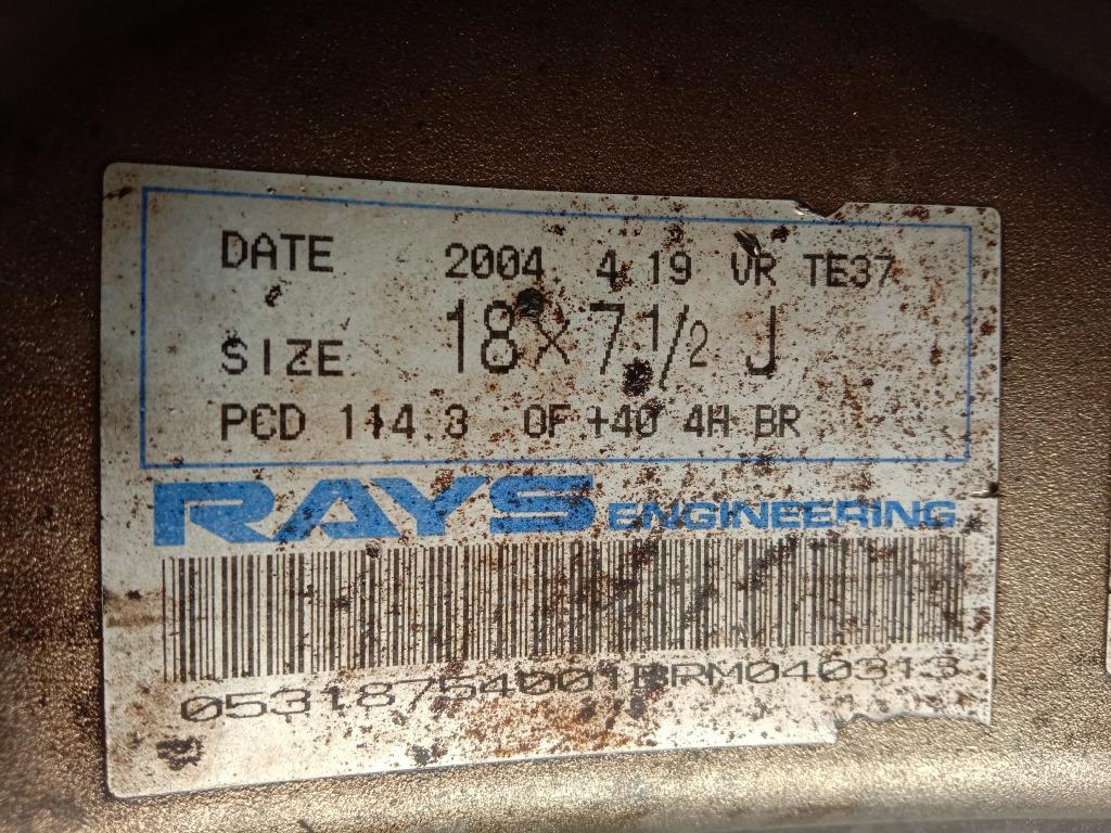 ORI Rays Eng 18" 4x114.3 TE37 Offset +40, Auto Accessories on Carousell