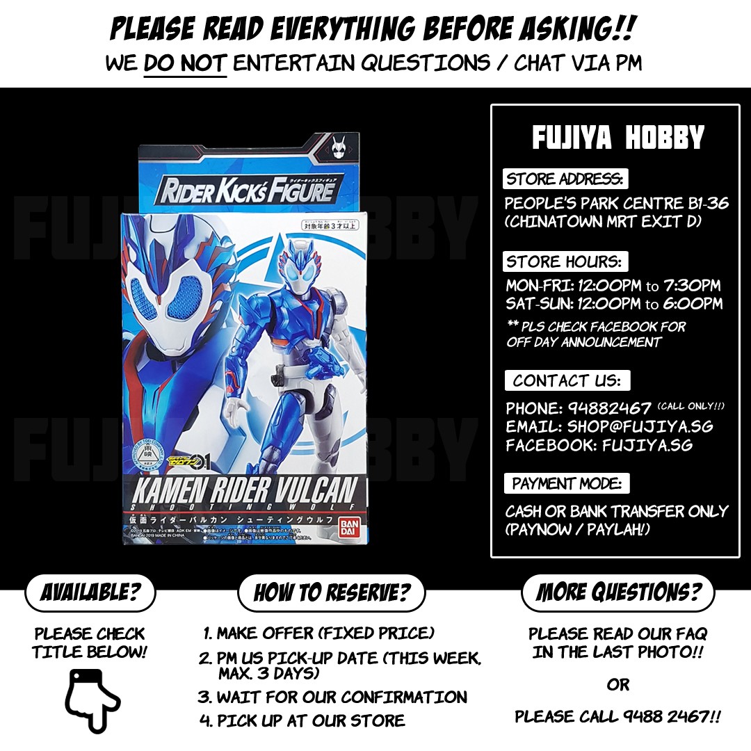 [LAST-1!!] Kamen Rider Kick's Figure RKF Kamen Rider Vulcan Shooting ...
