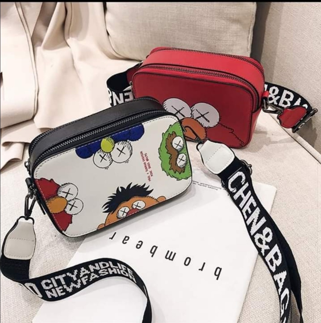 sesame street/kaws crossbody bag, Luxury, Bags & Wallets, Handbags on ...