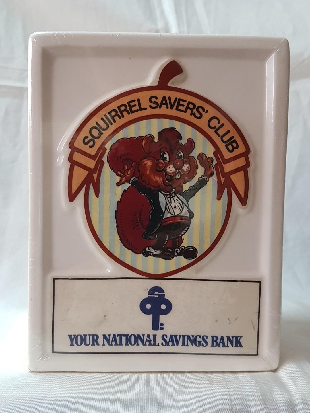 Singapore POSB Squirrel Savers' Club Coin Bank Money Box, Hobbies ...