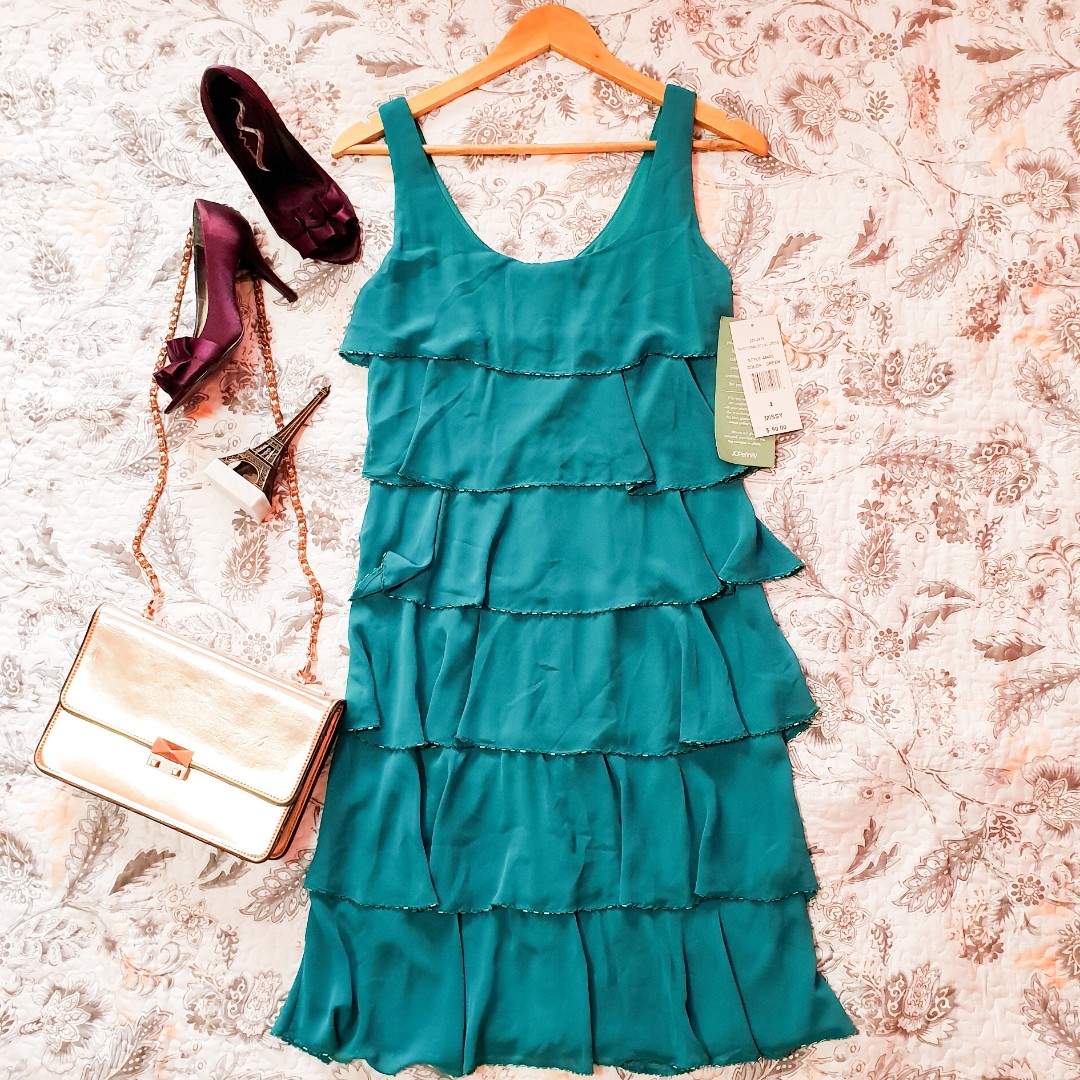 Tiffany Blue Layered Social Dress by Scarlett Nite, Women's Fashion ...