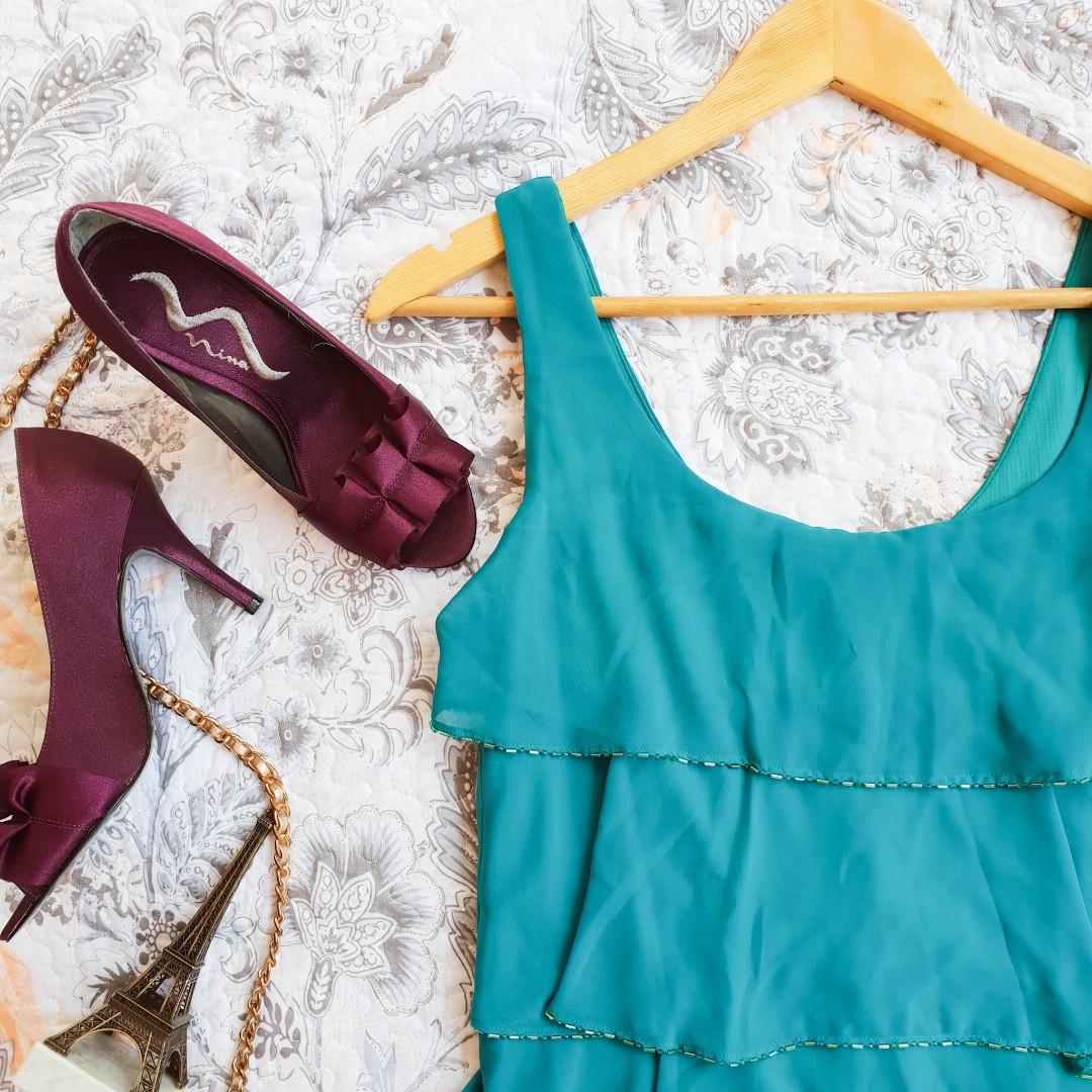 Tiffany Blue Layered Social Dress by Scarlett Nite, Women's Fashion ...