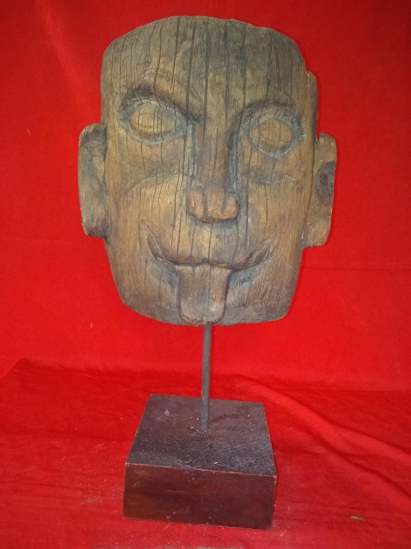 Topeng suku dayak kalimantan orang sedang melet, Antik, Lainnya di ...