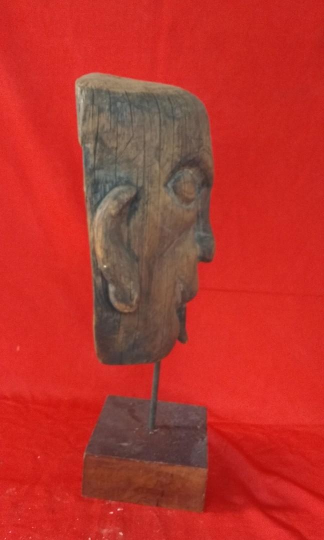 Topeng suku dayak kalimantan orang sedang melet, Antik, Lainnya di ...