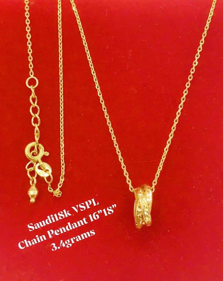 18k saudi gold necklace, Women's Fashion, Jewelry & Organizers ...