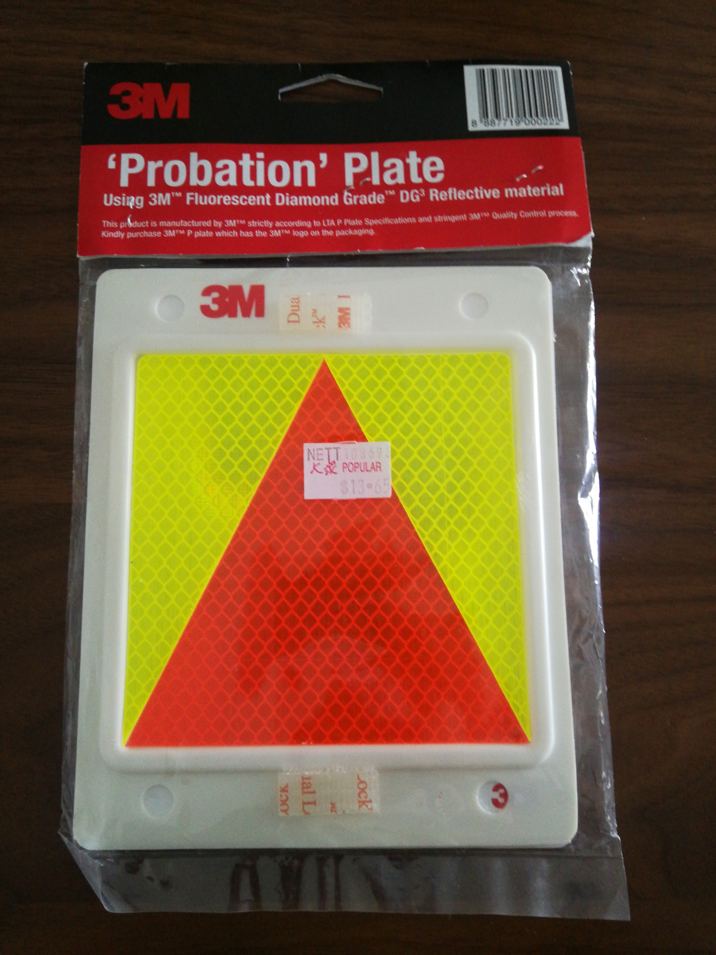3M 'probation' plate, Car Accessories, Accessories on Carousell