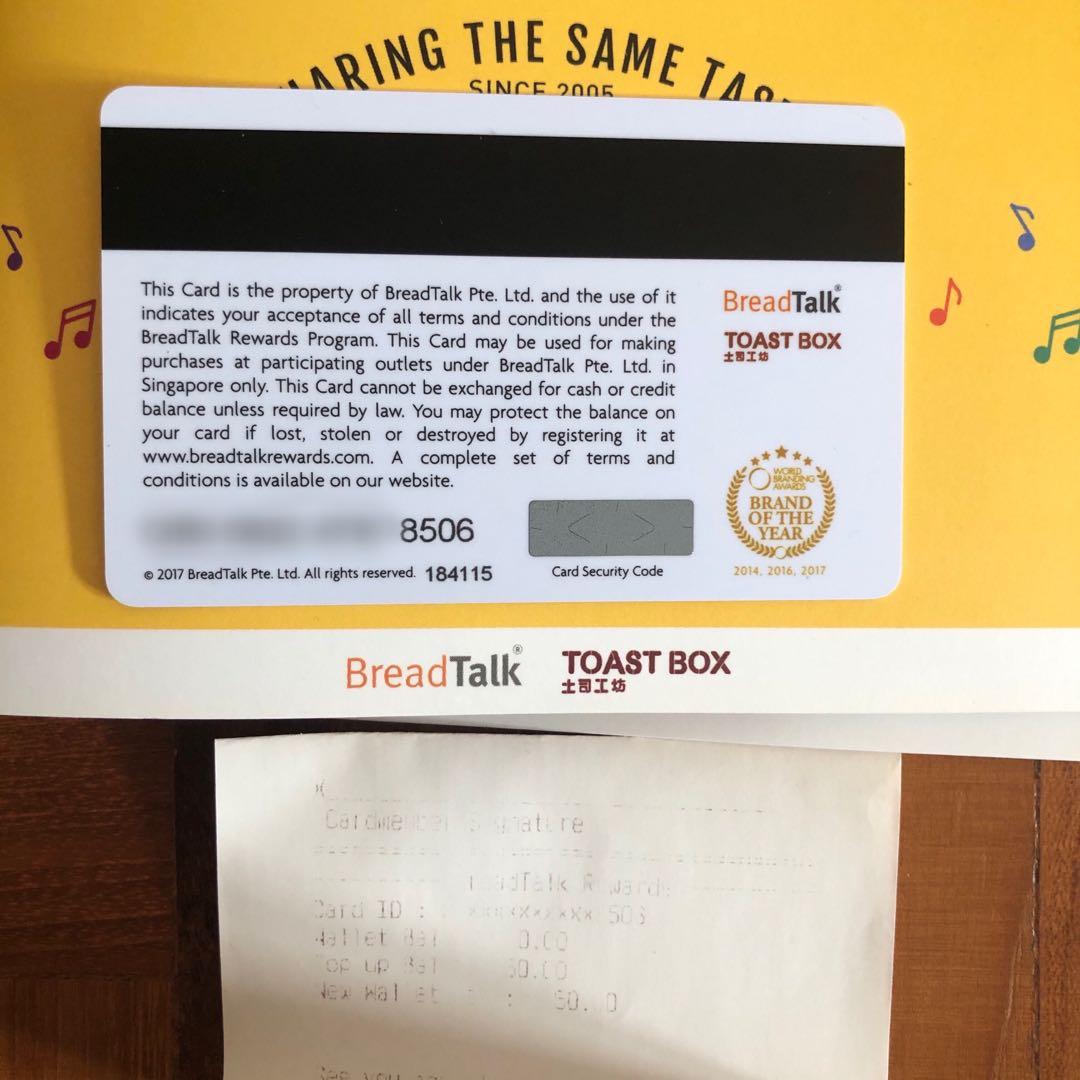 $50 BreadTalk Rewards gift card, Tickets & Vouchers, Vouchers on Carousell