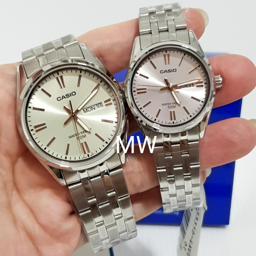 Casio original couple lover pair watch mtp/ltp1335d, Luxury, Watches on Carousell