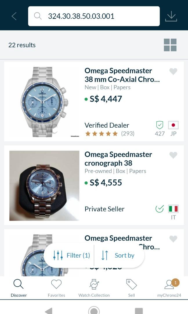Omega speedmaster ice blue, Luxury, Watches on Carousell