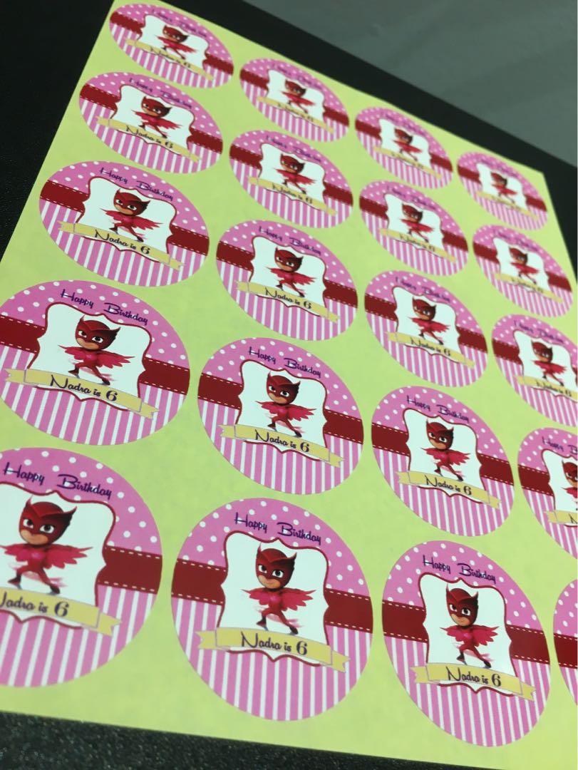 PJ Mask Owlette 30pc Birthday Kids Stickers Personalised, Hobbies ...