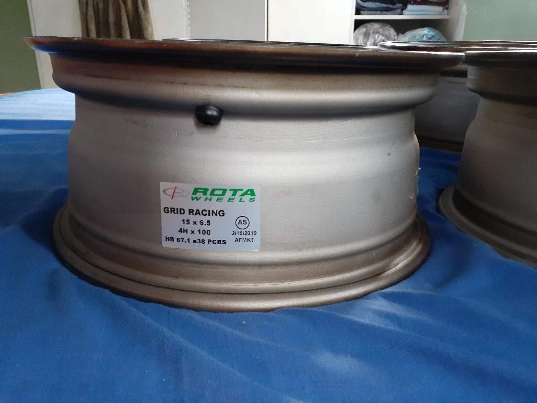REPRICED: Rota Mags-grid 1 size 15-authentic, Car Parts & Accessories ...