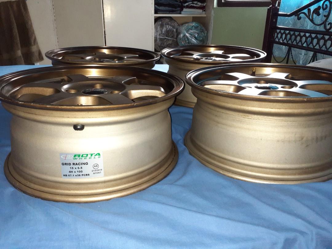 REPRICED: Rota Mags-grid 1 size 15-authentic, Car Parts & Accessories ...
