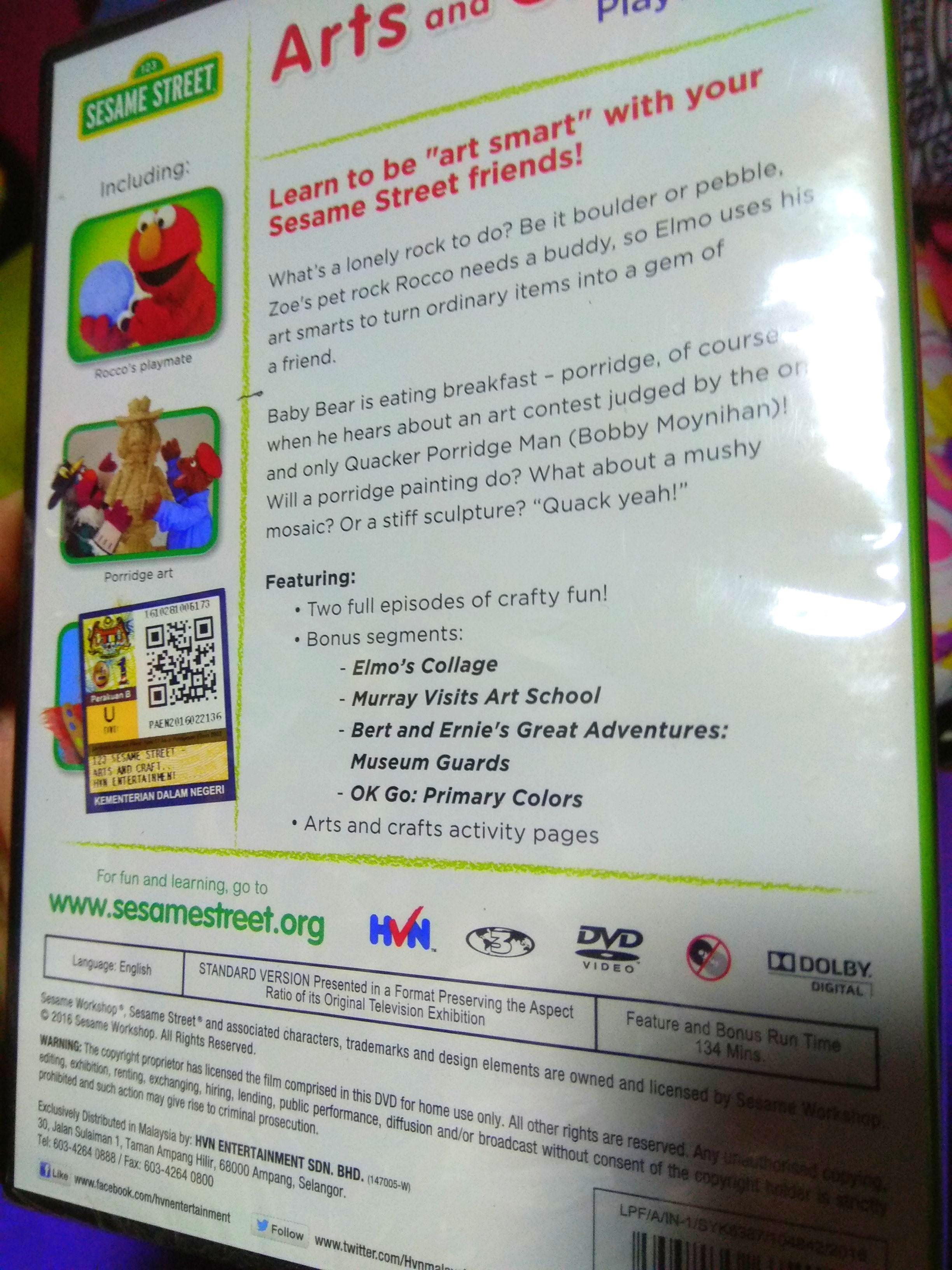 SESAME STREET Arts and Crafts Playdate Dvd, Hobbies & Toys, Music ...