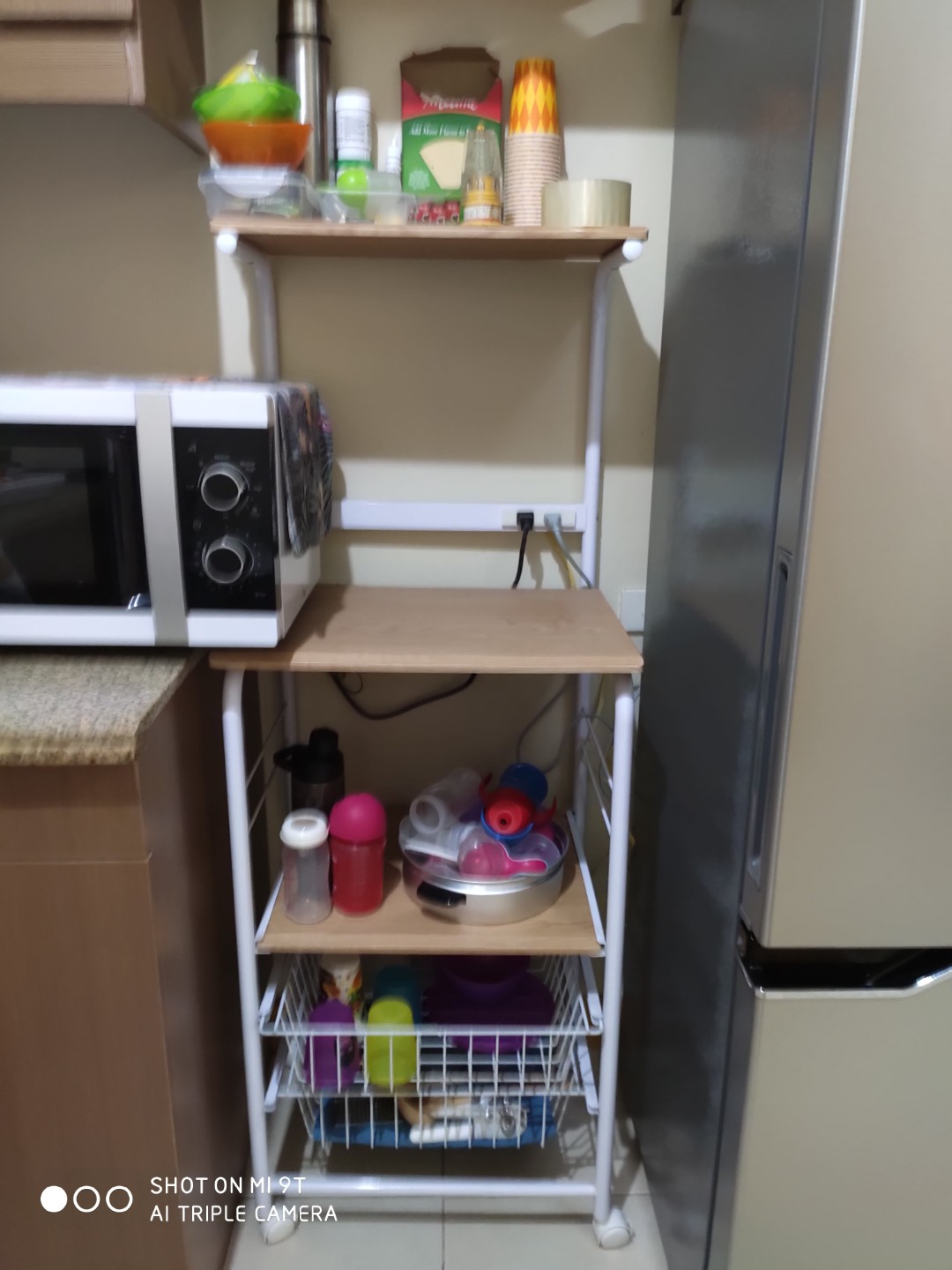 Shelf with electrical outlet, Furniture & Home Living, Furniture ...