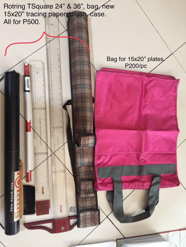 T Square, Triangle Scale, Bag, Tracing paper, Hobbies & Toys ...