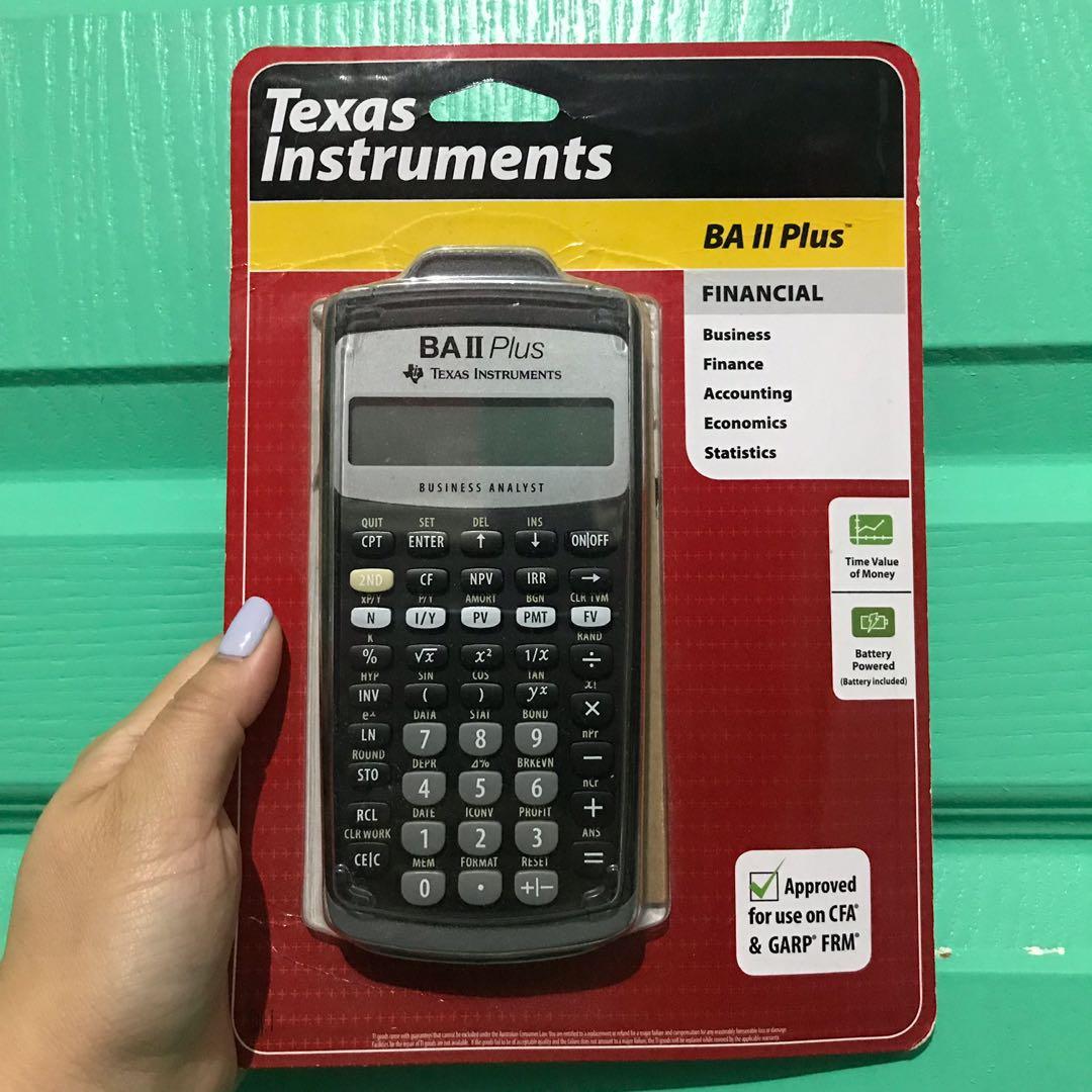 Texas Instruments BA II Plus Calculator, Computers & Tech, Office ...
